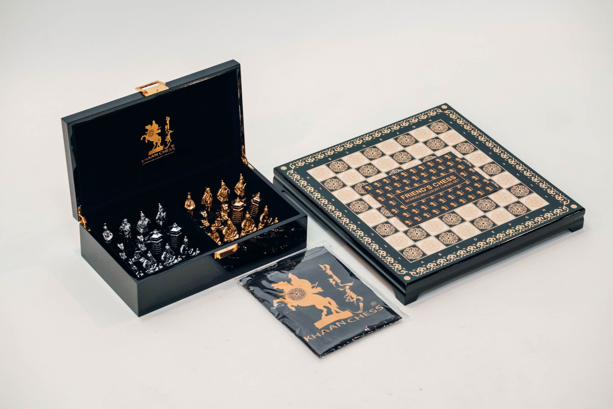 KHAN CHESS: Luxurious Mongolian-Inspired Chess Set | Gold & Silver ...
